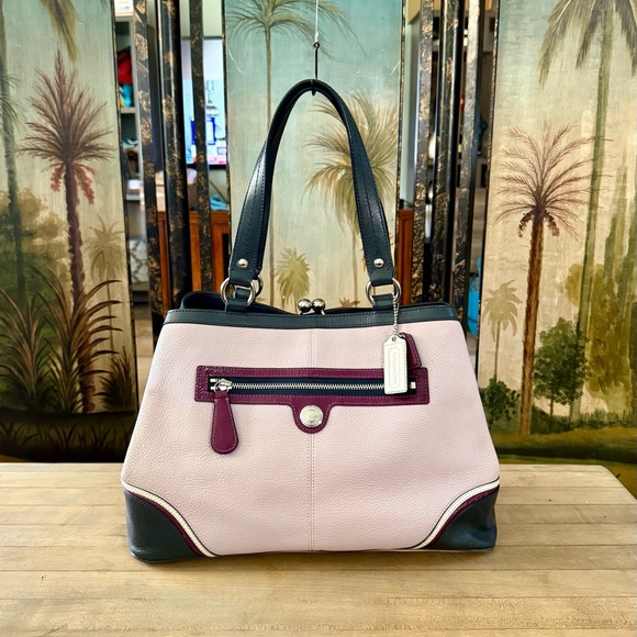 Coach | Bags | Coach Laura Spectator Lavender Purple Pebbled Leather ...